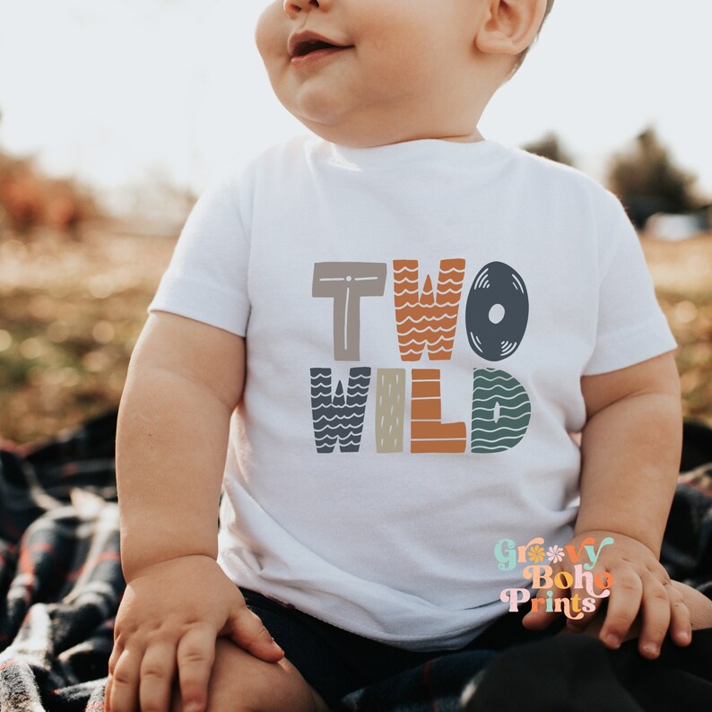 Two Wild 2nd Birthday Safari Jungle Animals Kids Design T-shirt ...