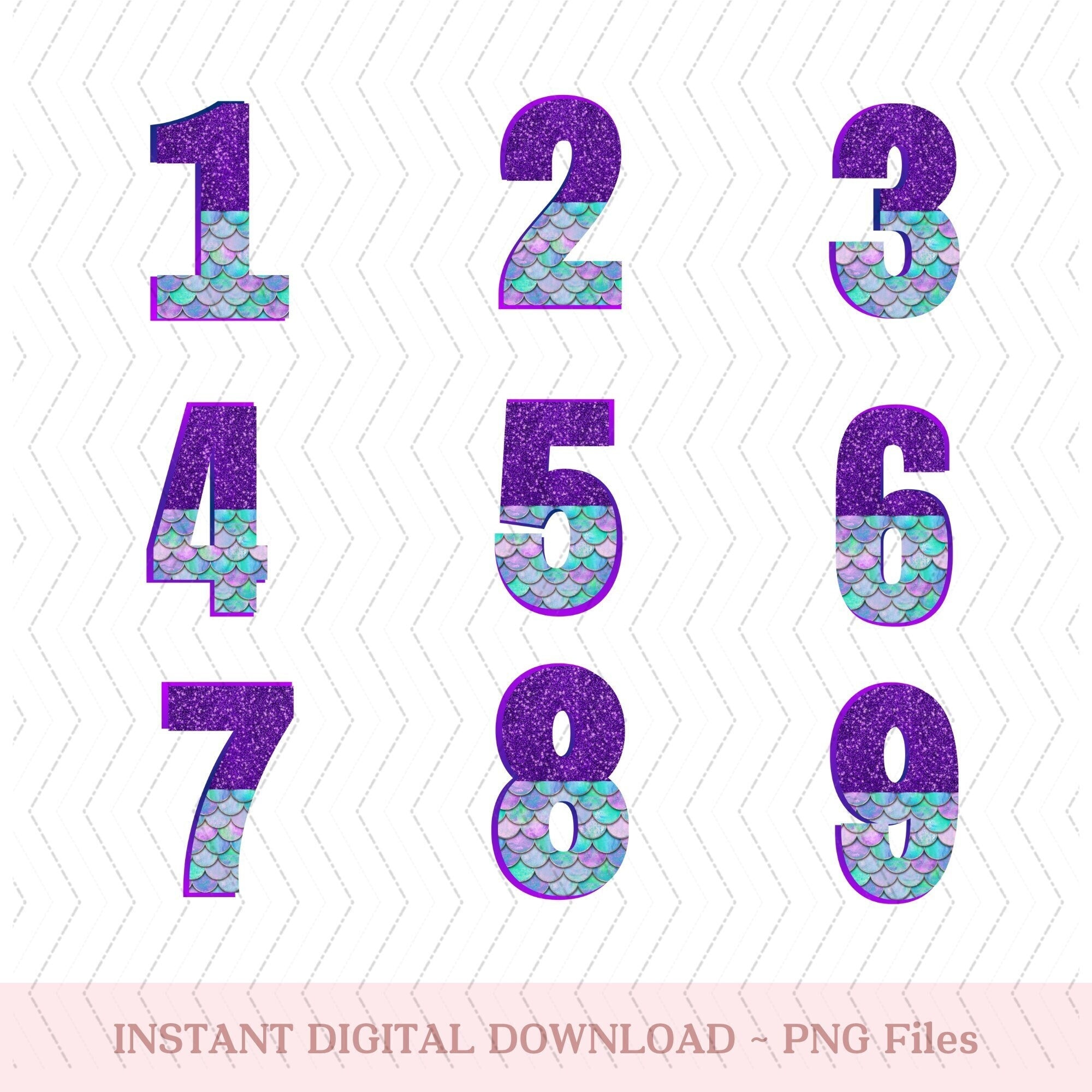 Birthday Mermaid SVG Bundle Bundle Mermaid Birthday Number - Etsy
