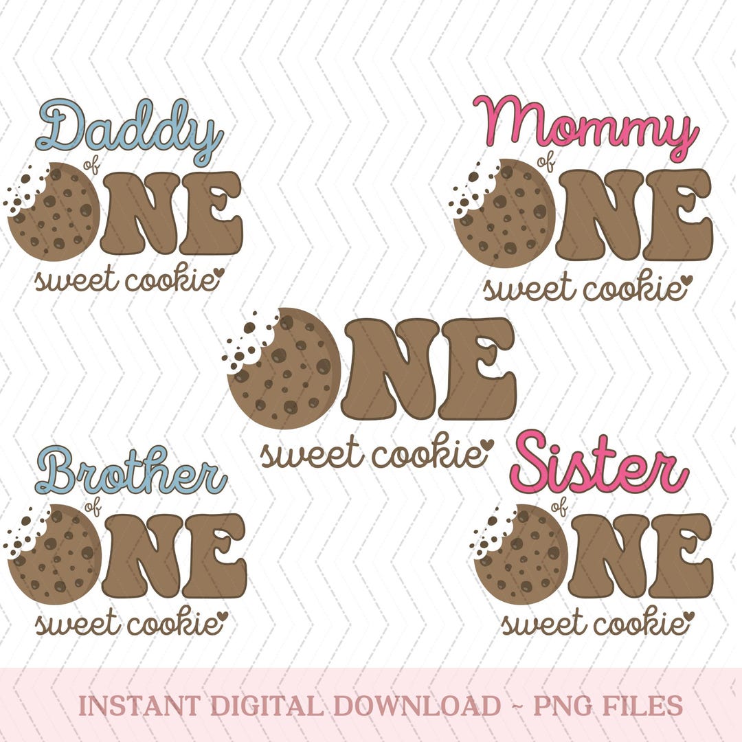 Cookies and Milk Sweet One 1st Birthday Party Png, Sweet One Family ...