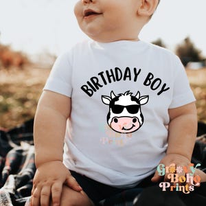 Cow Birthday Party PNG for Boy, Cute Cow PNG Clipart, Instant Download ...