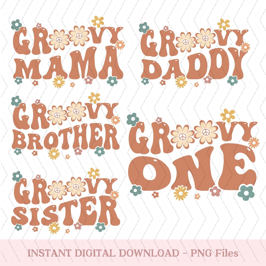 Groovy Mama Png - Groovy Mama Shirt - Matching Mommy and Me Shirt - Hippie Png - Hippie - Flower ...