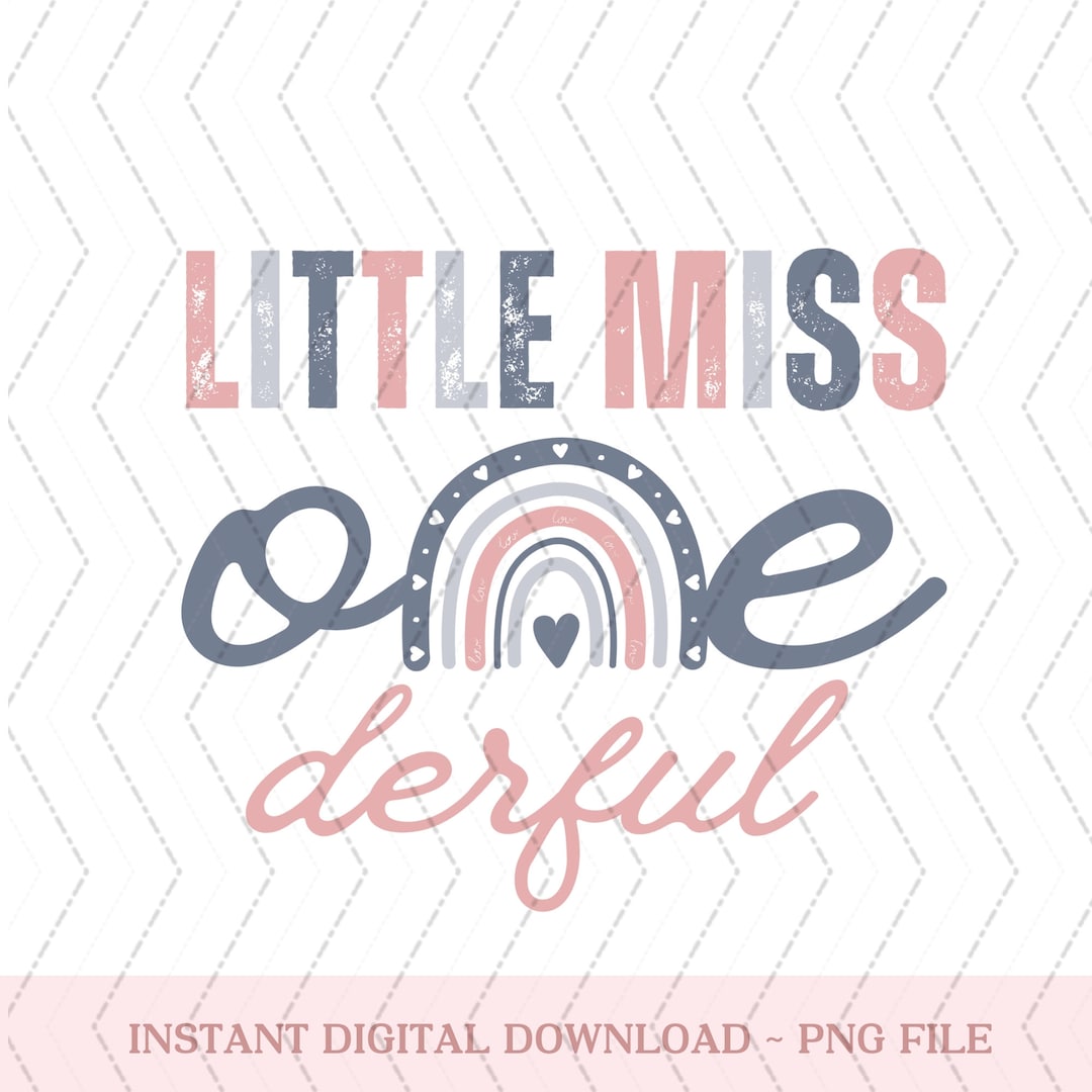 Little Miss Onederful 1st Birthday Png, Little Miss One-derful Daisy ...