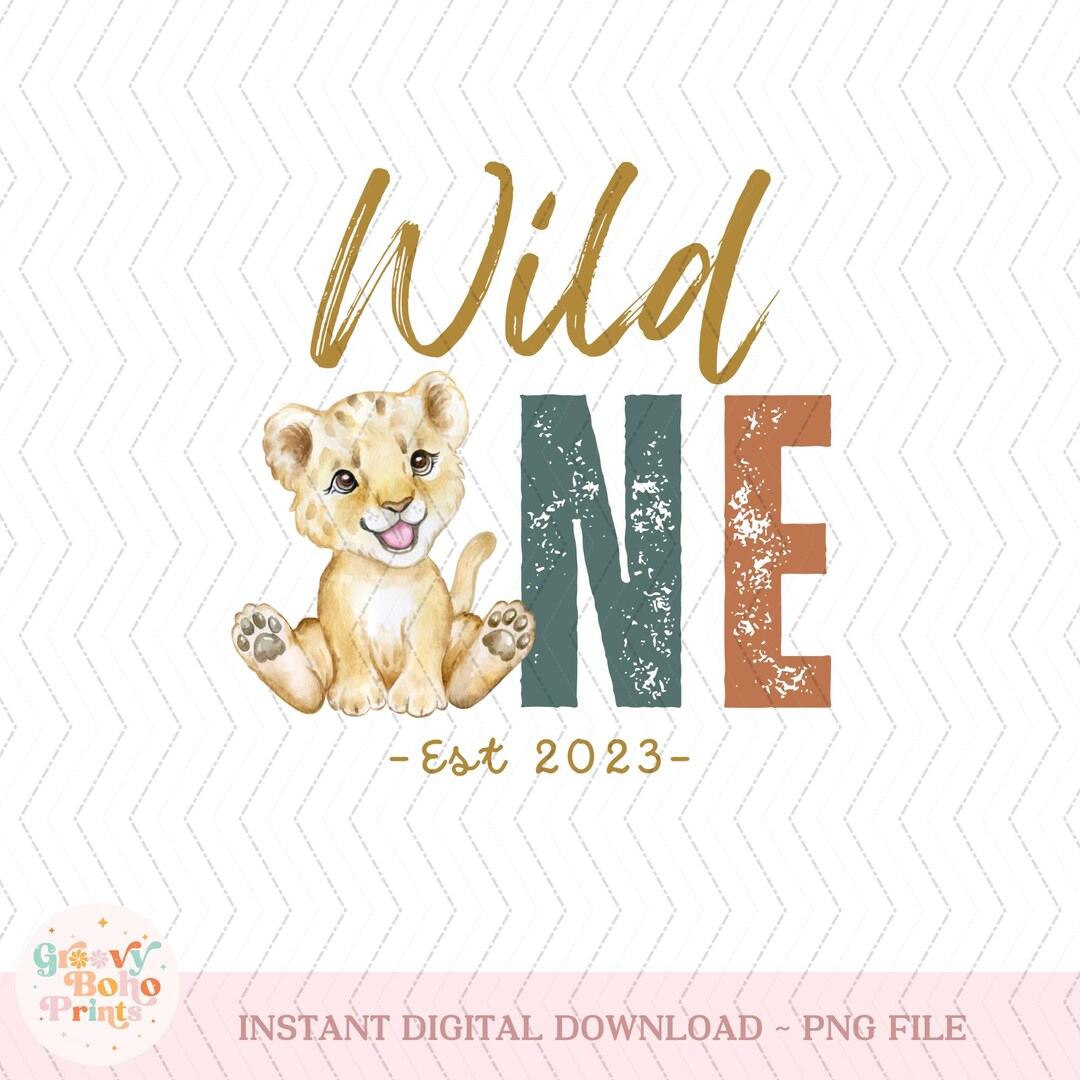 Wild One Birthday Party PNG File Jungle Theme First Birthday Design ...