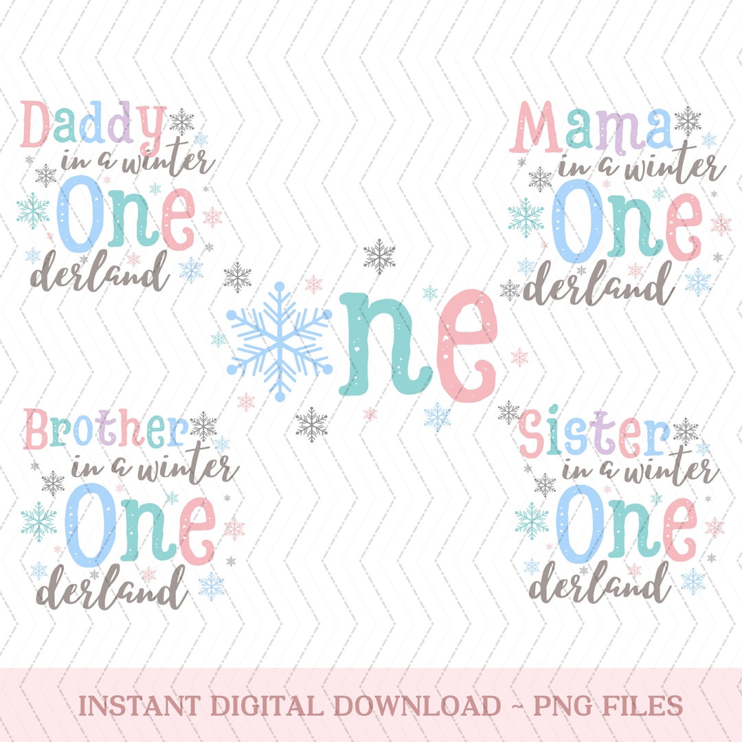 Winter Onederland Birthday Png, Winter Onederland Matching Family Png ...