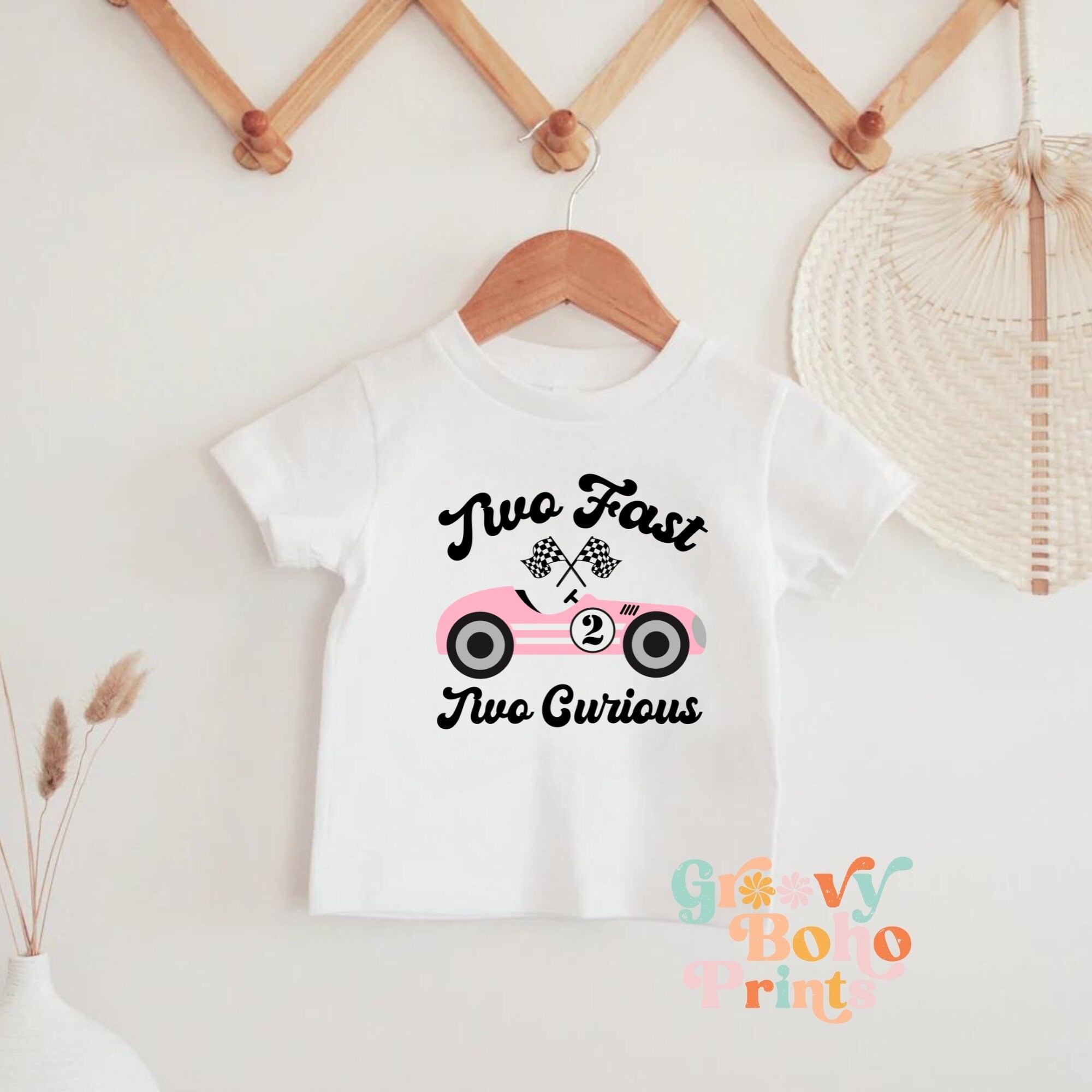Pink Car Two Fast Curious PNG, Pink Race Car Birthday Png, 2nd Birthday ...
