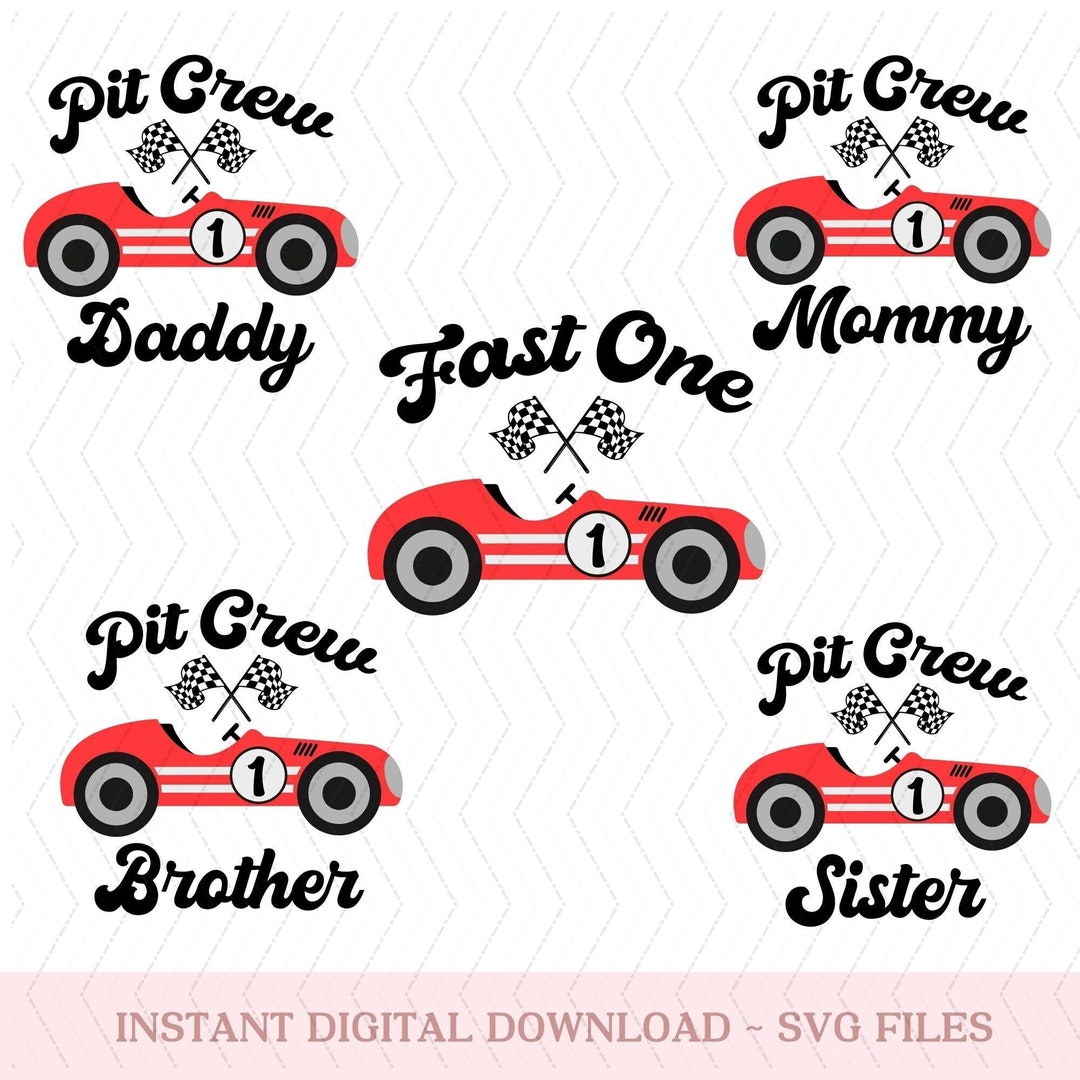 Matching Family Fast One Birthday SVG, Race Car Birthday Svg, 1rs ...