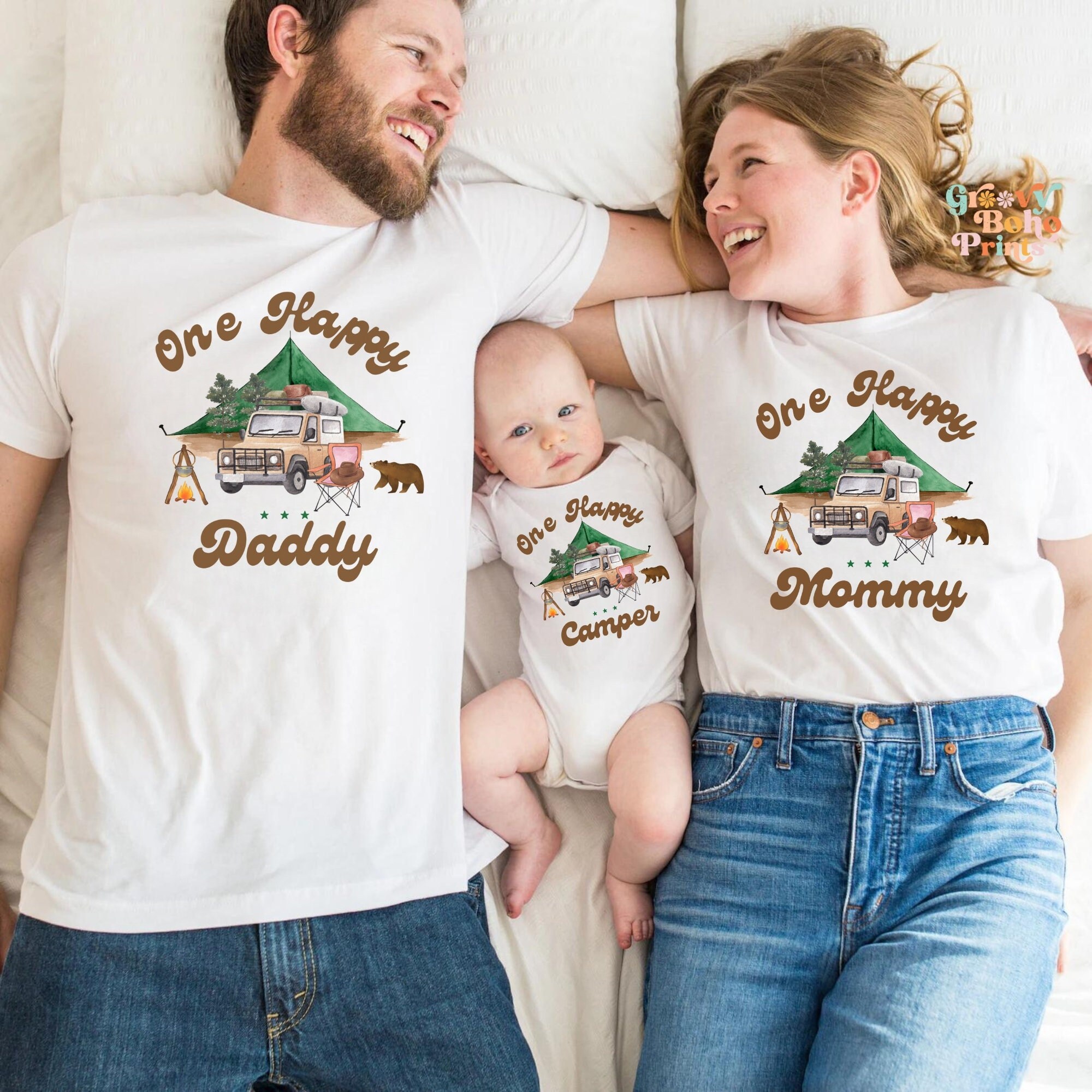 One Happy Camper Matching Family PNG, Camping 1st Birthday Png, One ...