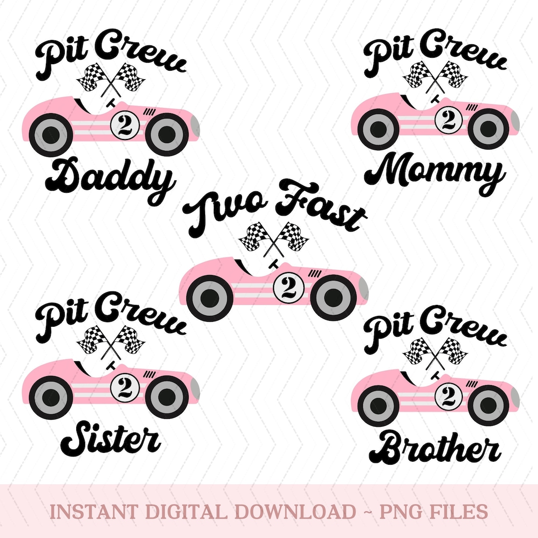Pink Car Two Fast Birthday PNG, Pink Race Car Birthday Png, 2nd ...