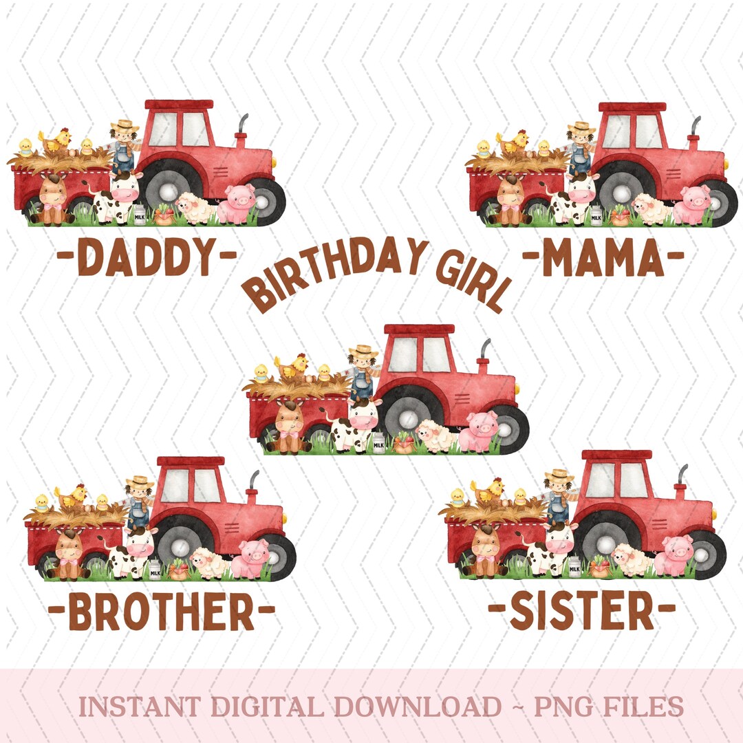 Barnyard Birthday PNG, Farm Theme Birthday Png, Farm Birthday Png ...