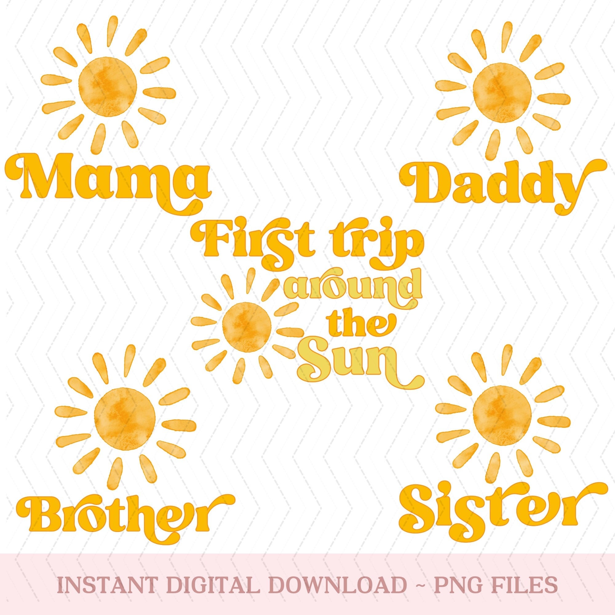 Sunshine 1st Birthday Matching Family PNG Sunshine First - Etsy