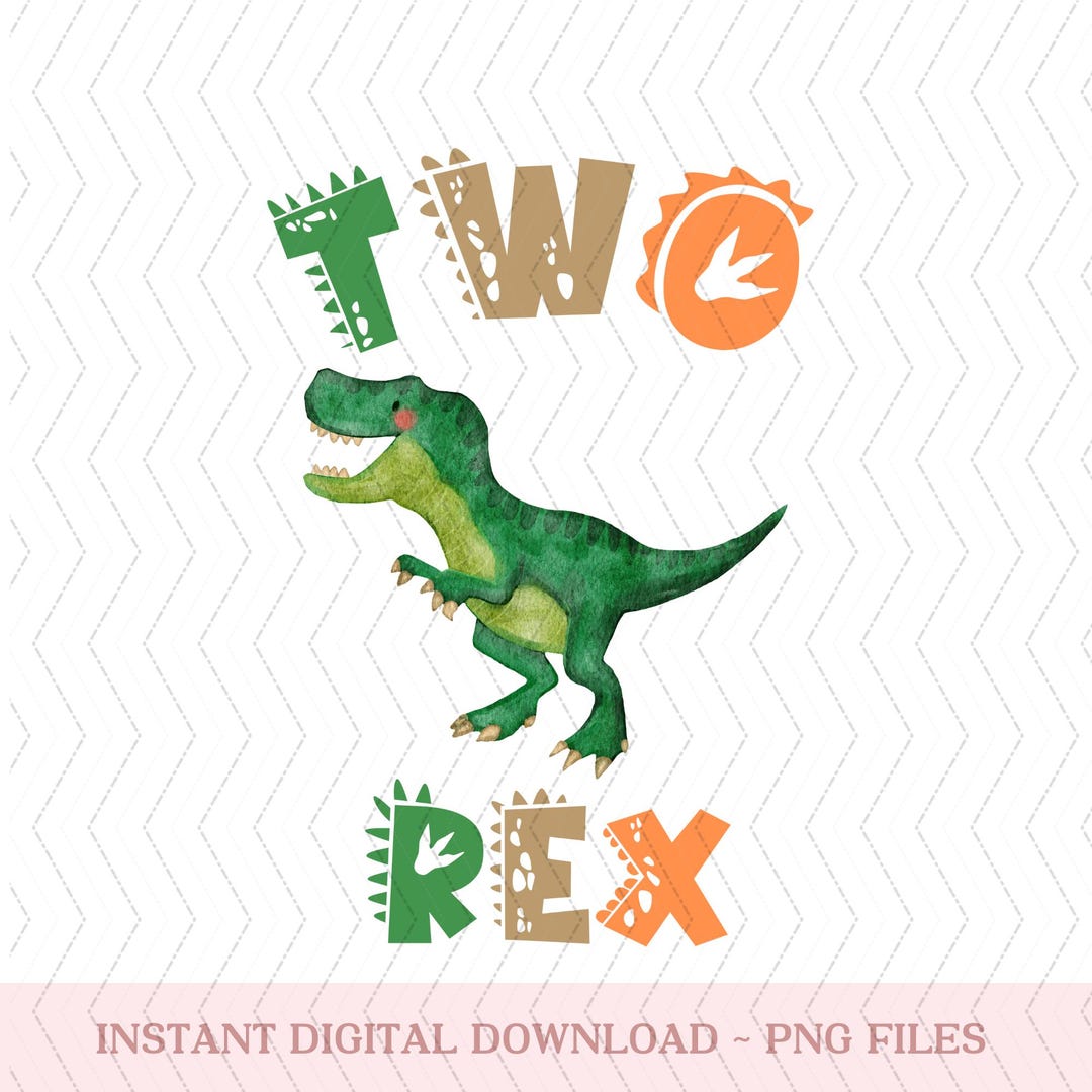 Two Rex PNG, Dino Birthday Png, Dinosaur Birthday Png, Boy Birthday Png ...