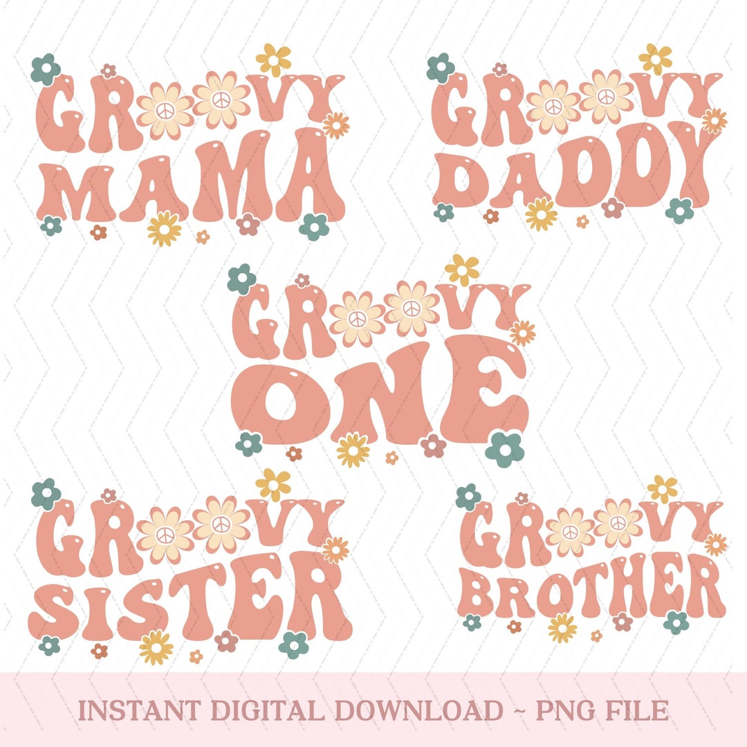 Groovy One Family Birthday PNG, Groovy One Birthday Girl Png, Groovy ...