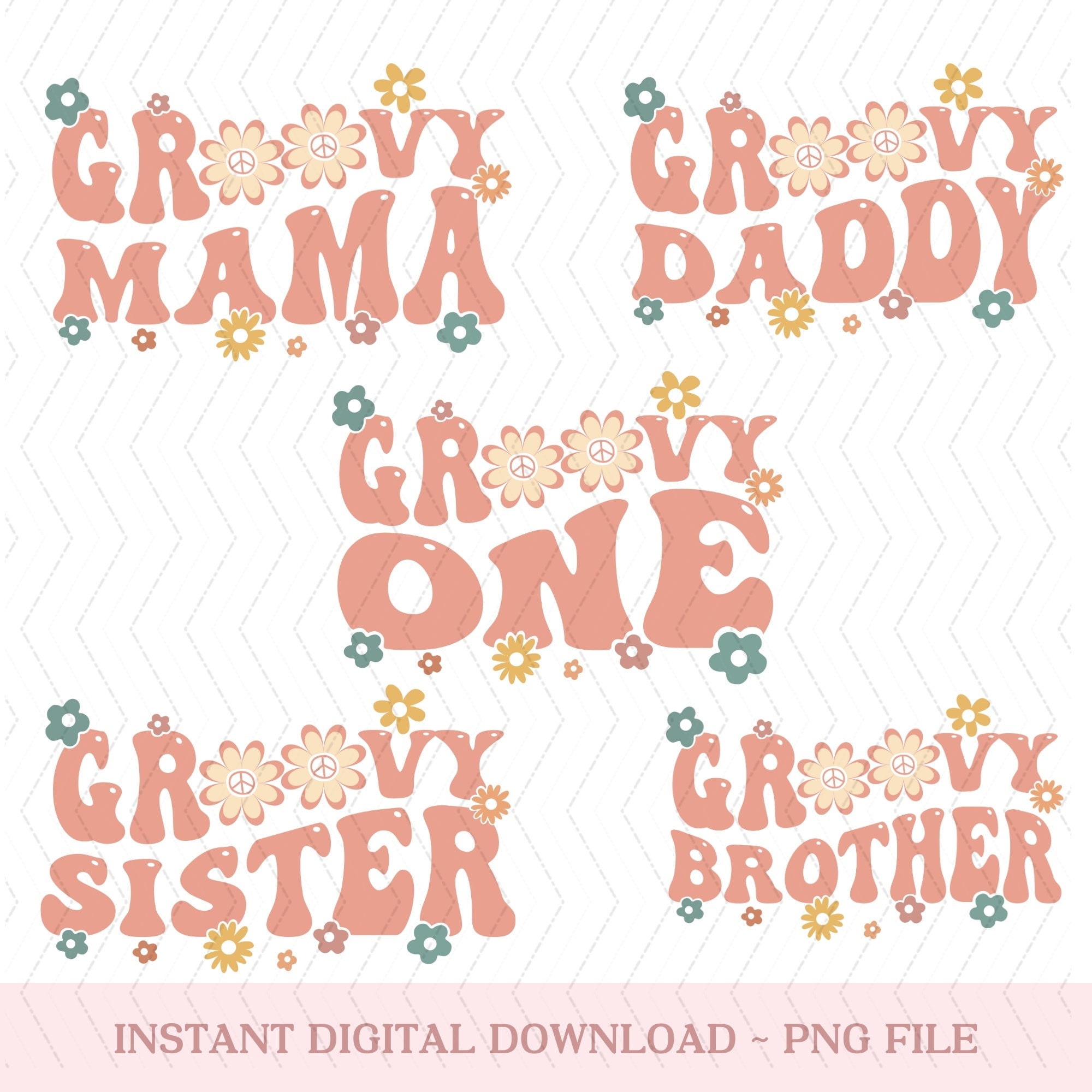 Groovy One Family Birthday PNG Groovy One Birthday Girl Png - Etsy