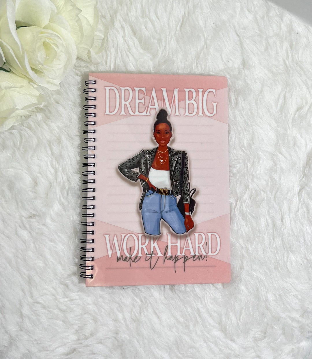 Dream Big Spiral Notebook Black Girl Notebook Pink Notebook Black Girl ...