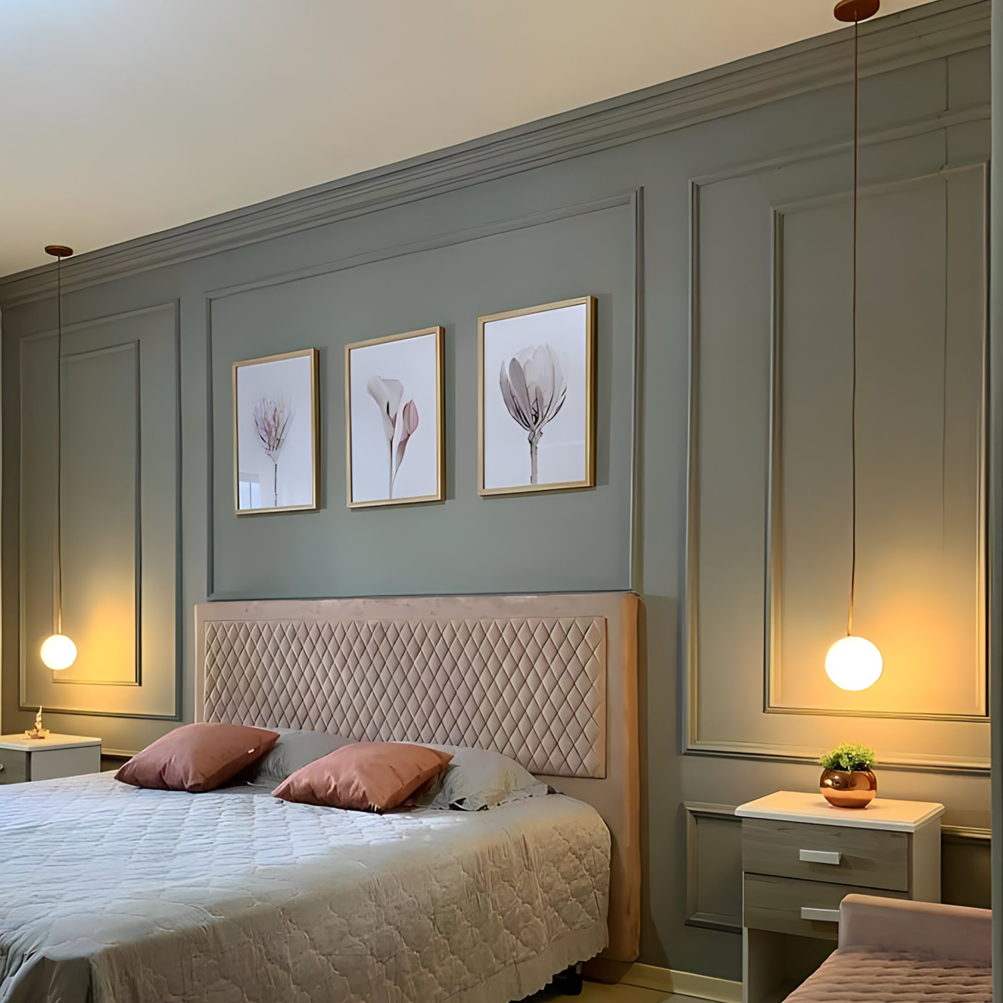Accent Wall Trim Bedroom Wall Trim Wall Moulding Panel - Etsy UK