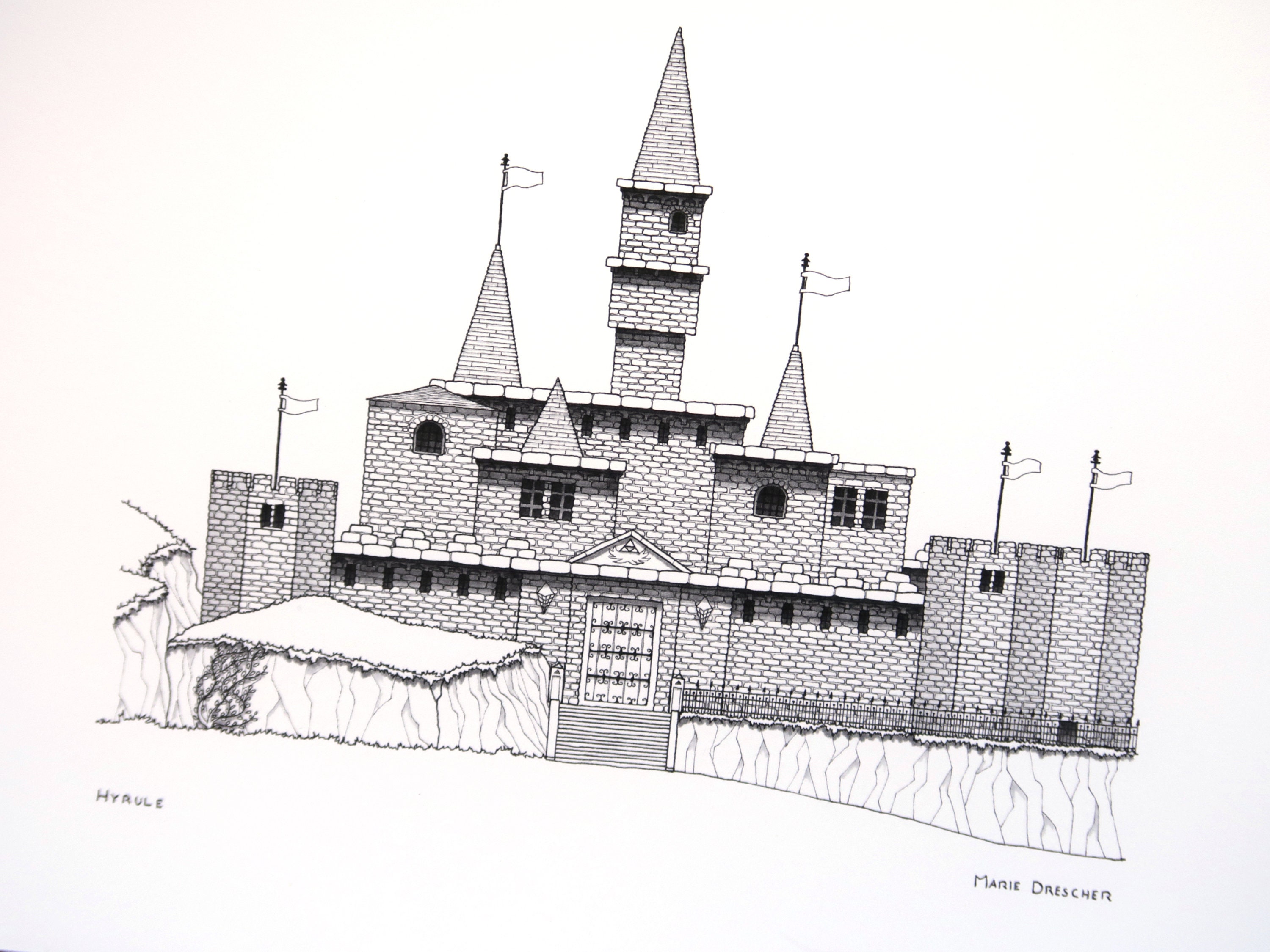 Hyrule Castle. Zelda Ocarina of Time. Art Print. - Etsy