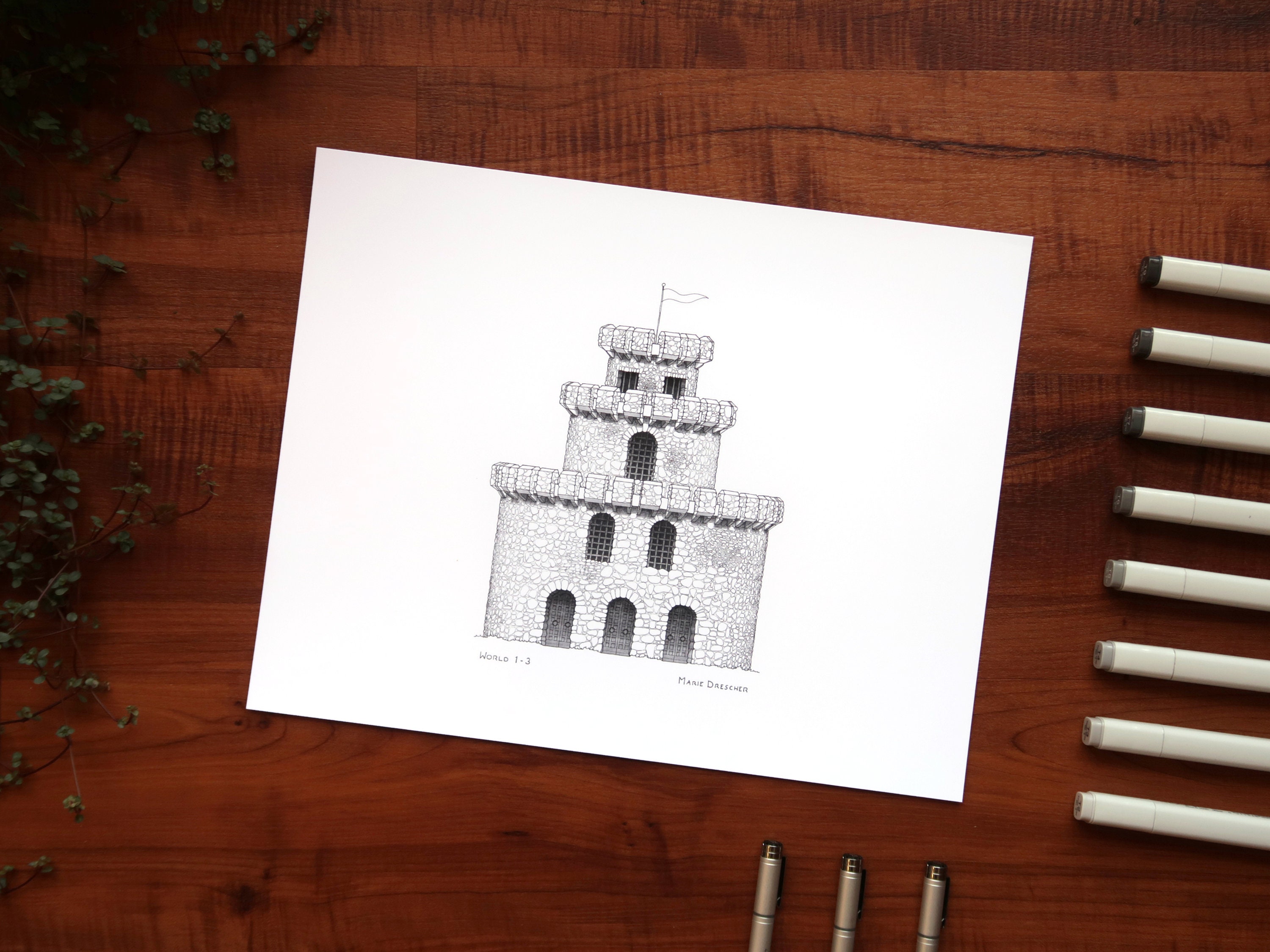 Super Mario Castle. Art Print. - Etsy Australia