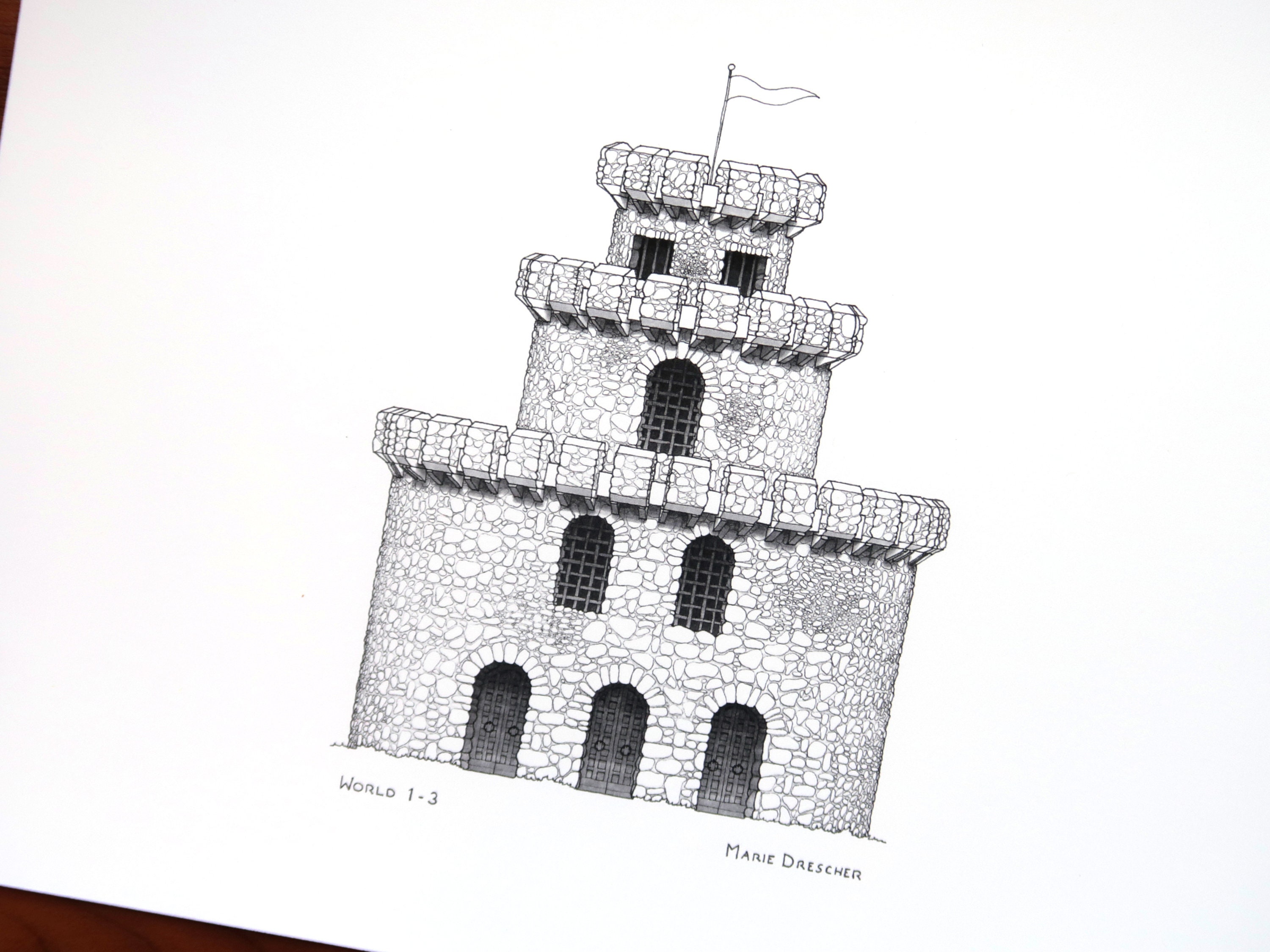 Super Mario Castle. Art Print. - Etsy Australia