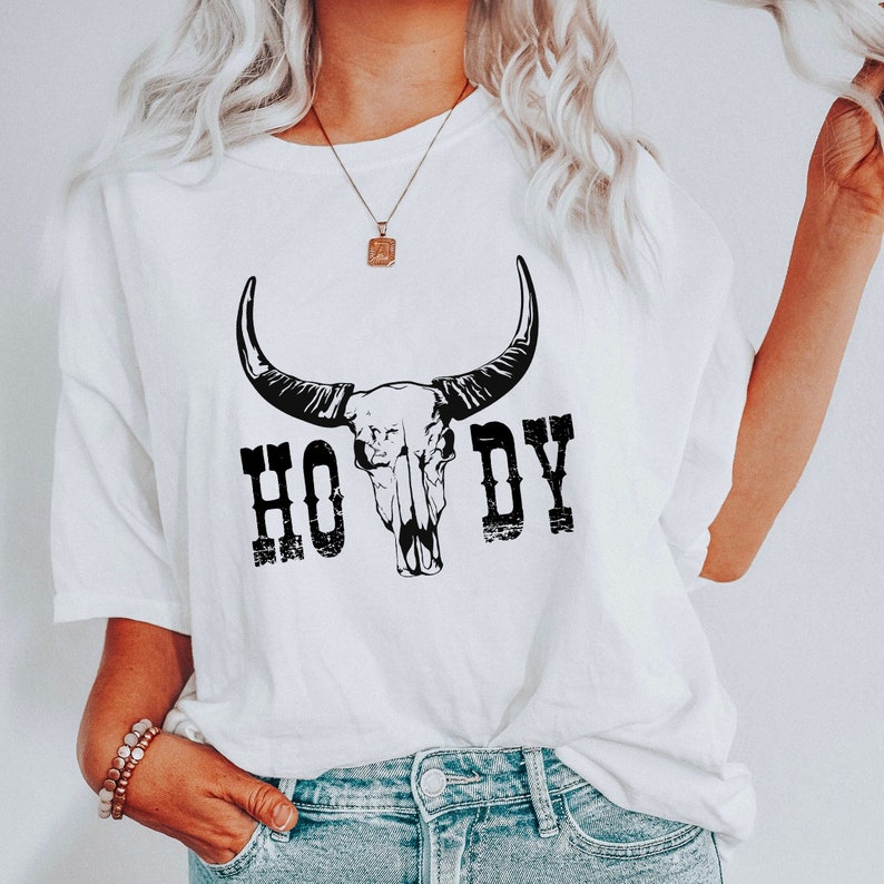 Howdy T Shirt Western Graphic Tee Oversize Graphic Tee Cute - Etsy