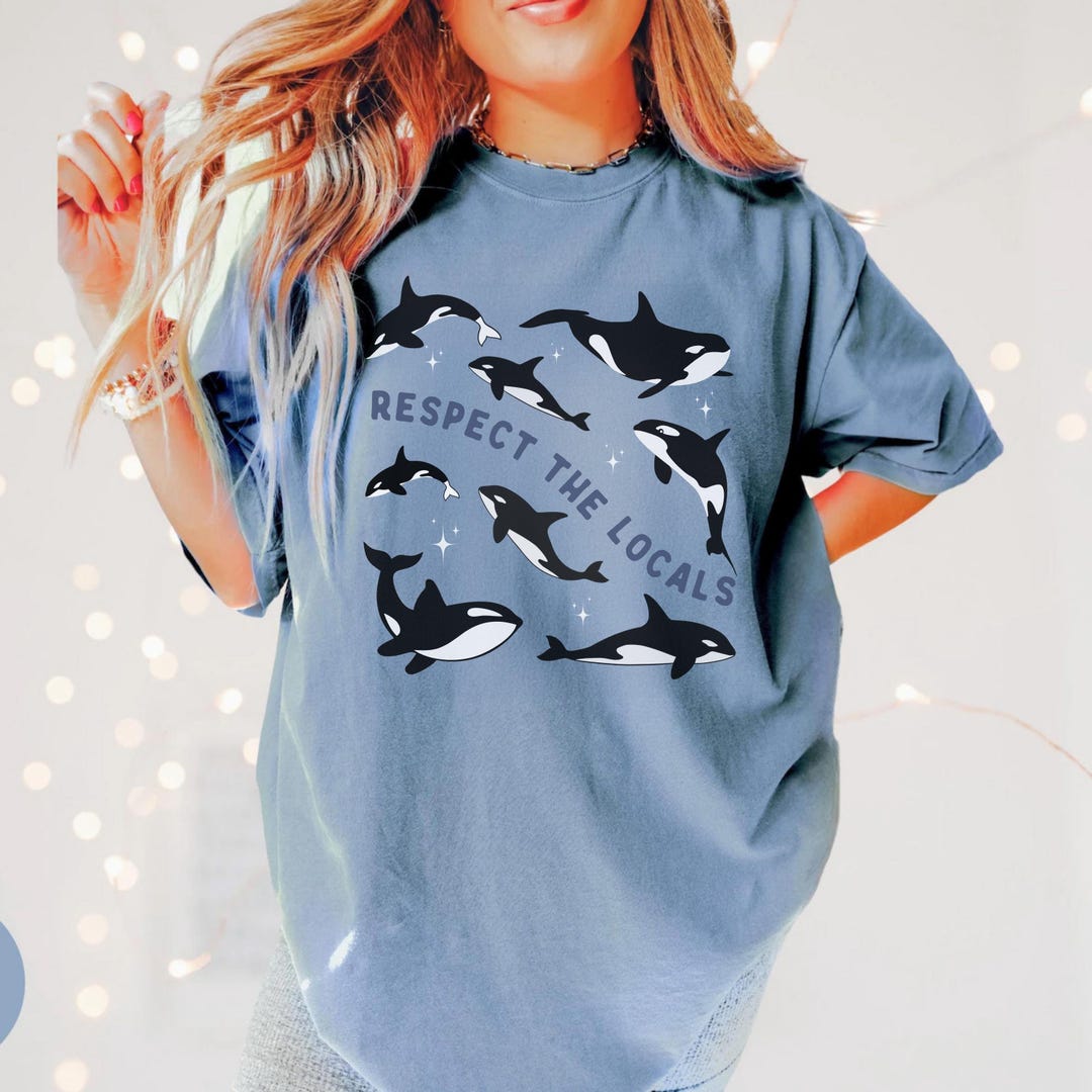 Respect the Locals Orcas Shirt Beach Shirt Preppy Stuff Whales Shirt ...