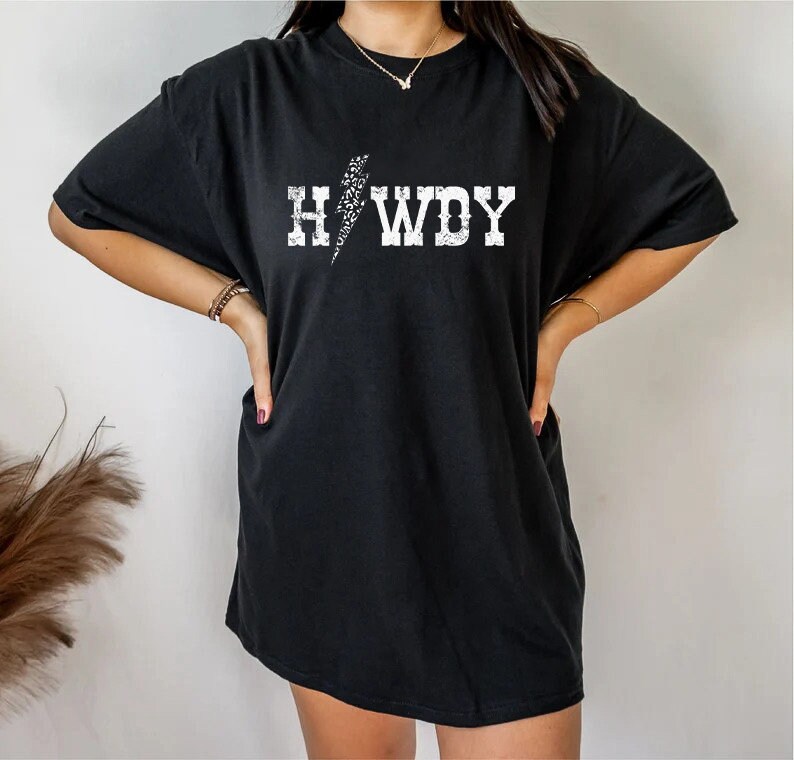 Howdy T Shirt Western Graphic Tee Oversize Graphic Tee Cute - Etsy