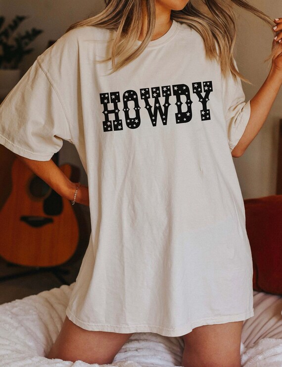 Howdy T Shirt Western Graphic Tee Oversize Graphic Tee Cute - Etsy