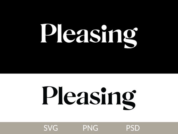 Pleasing SVG PNG PSD Bundle in Black / White Pleasing - Etsy UK