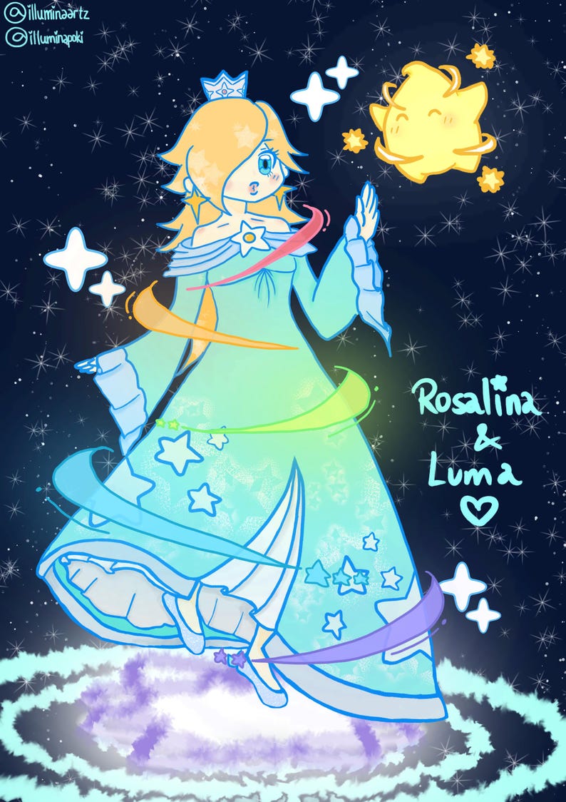 Rosalina & Luma Art Poster - Etsy