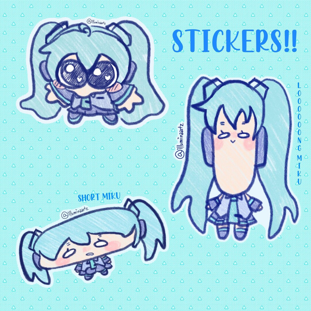 MIKU STICKERS (+ KEYCHAINS) !! (silly Silly) - Etsy