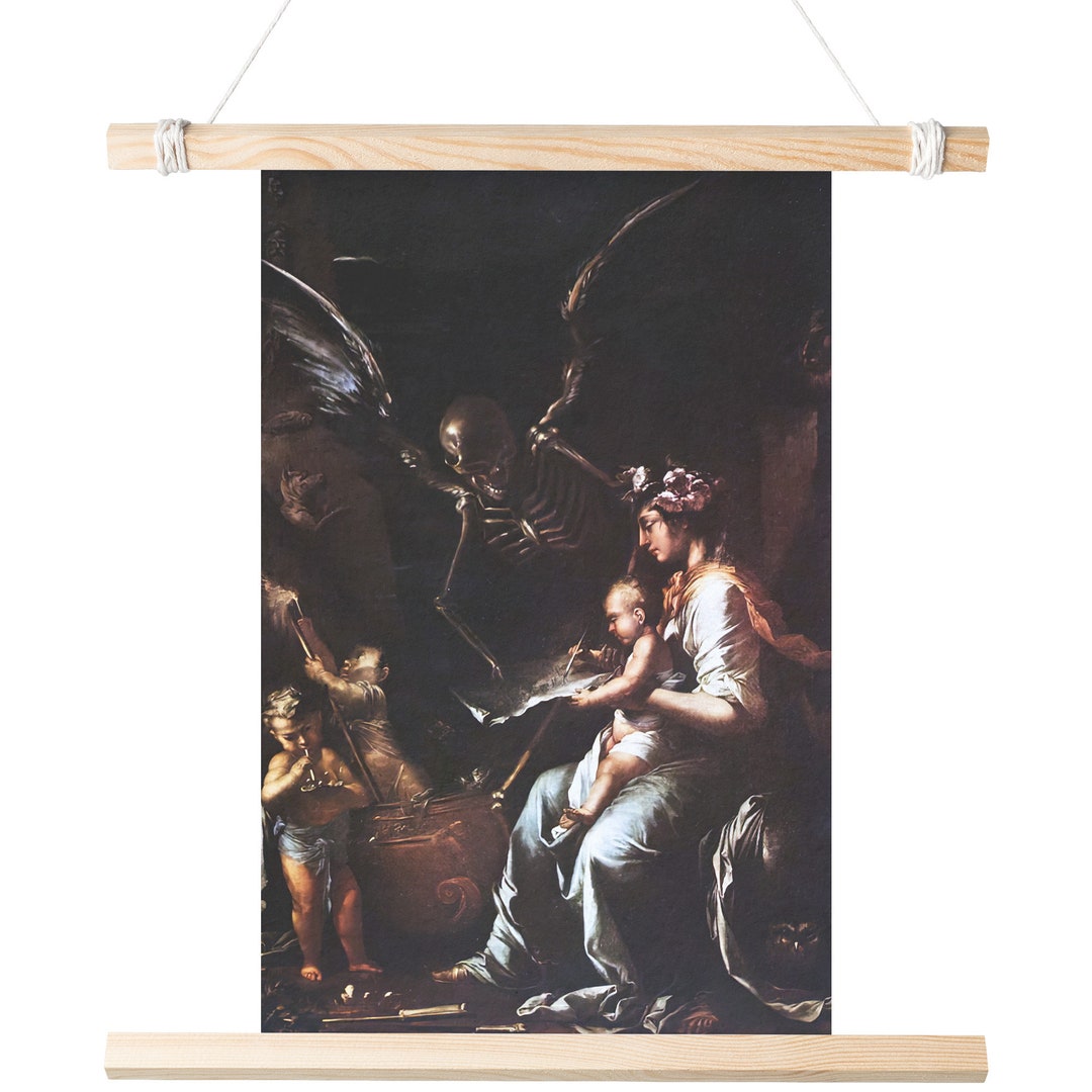 Human Frailty by Salvator Rosa Matte Poster | Fine Classical Art Death ...