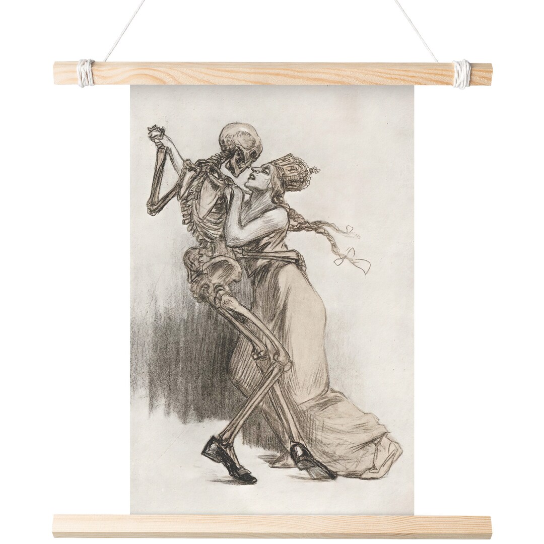 The German Tango lady Dances With Death by Louis Raemaekers Matte ...