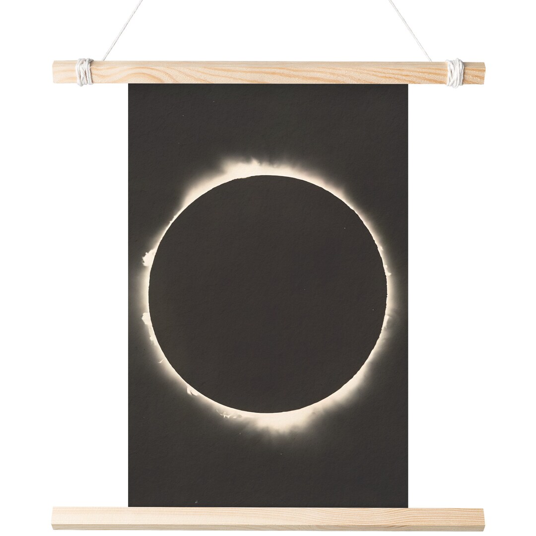 Vintage Solar Eclipse Poster | Dark Sky Astronomy Art | Retro Wall ...
