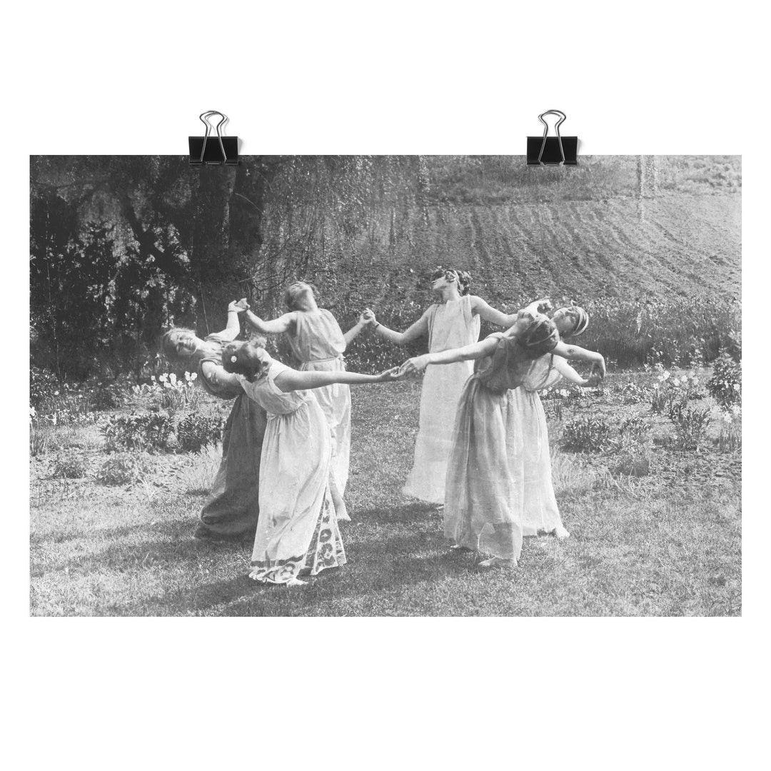 Circle of Women Dancing Vintage Photo Poster Print Witchcraft Feminist ...