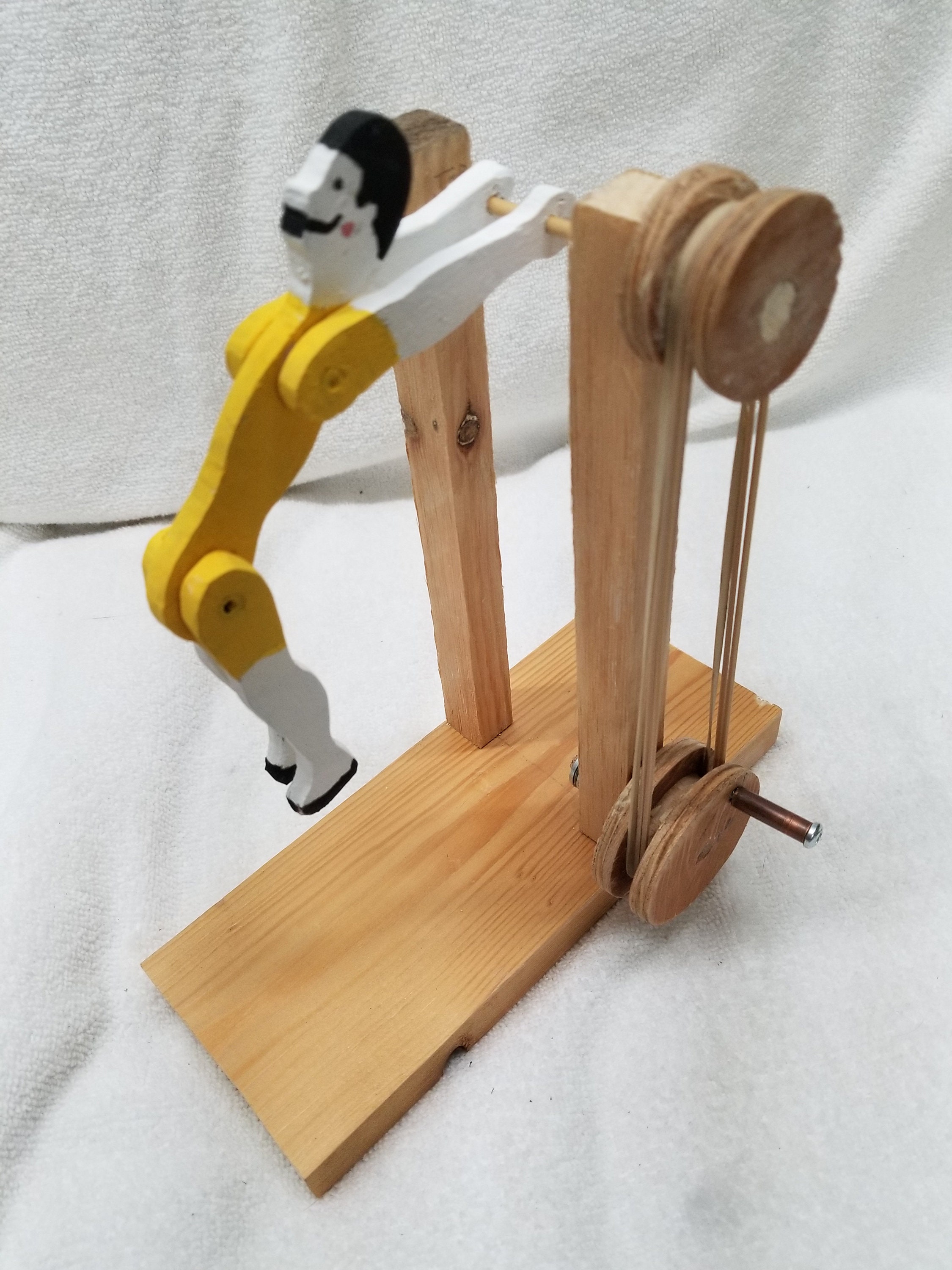 Wooden Crank Toy Acrobat Handmade - Etsy