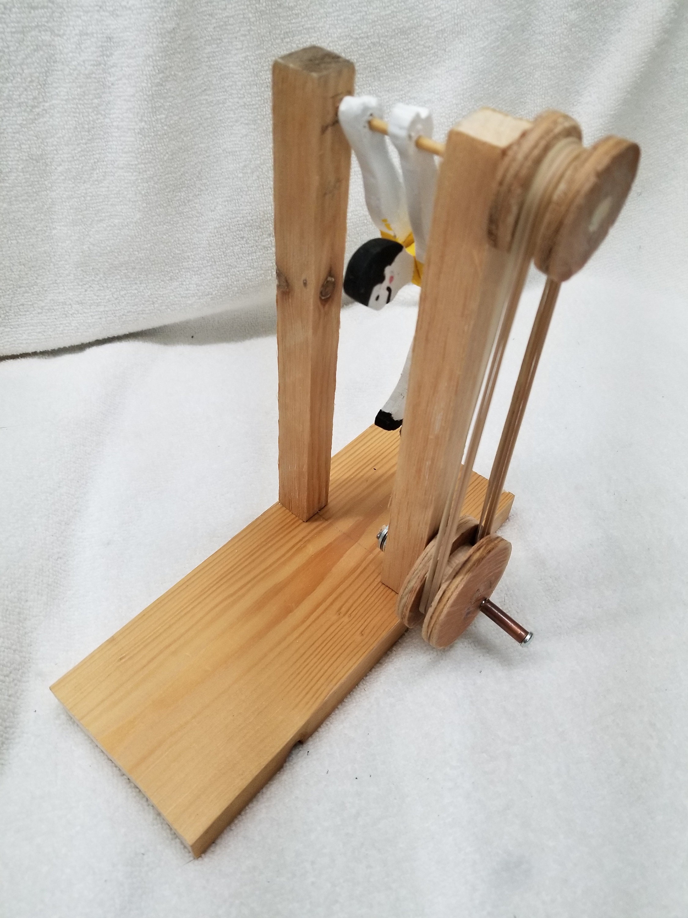 Wooden Crank Toy Acrobat Handmade - Etsy
