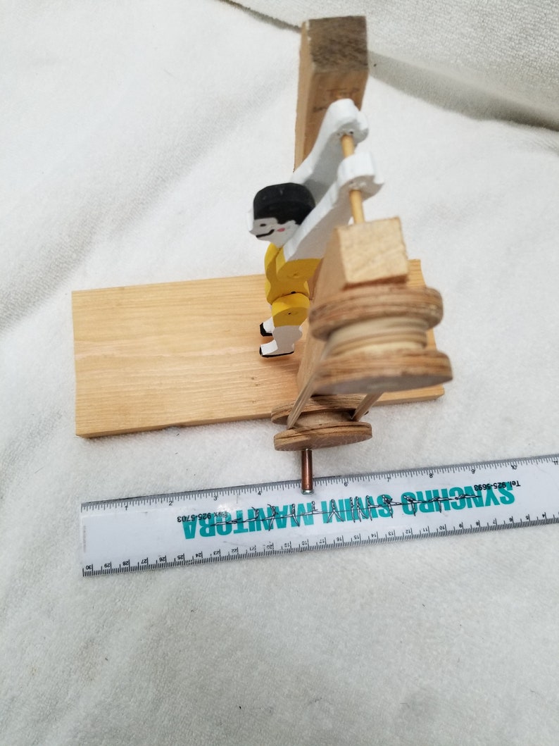 Wooden Crank Toy Acrobat Handmade - Etsy