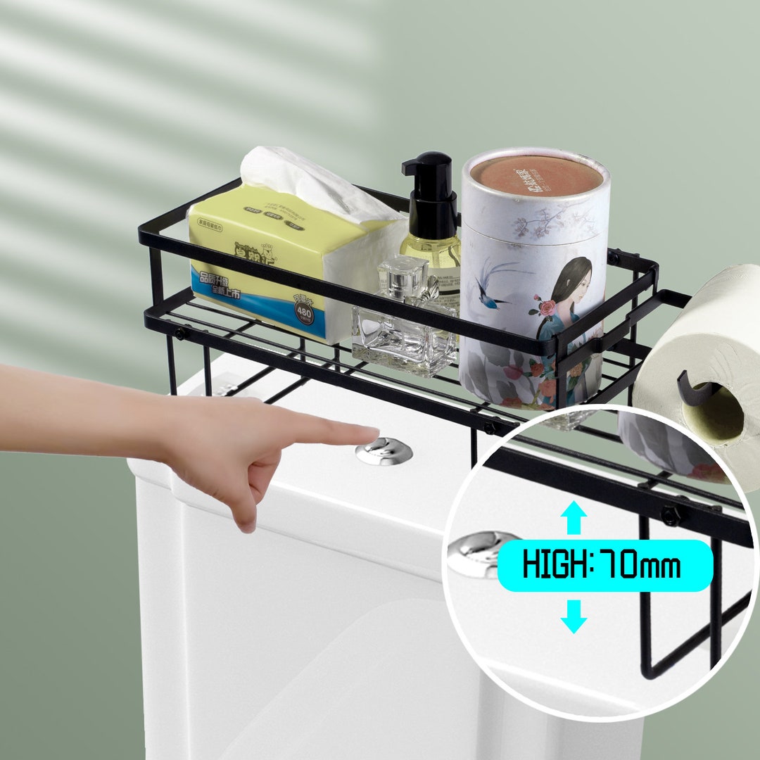 Over-the-toilet Storage Rack 2-tier Bathroom Organizer With 2hooks ...