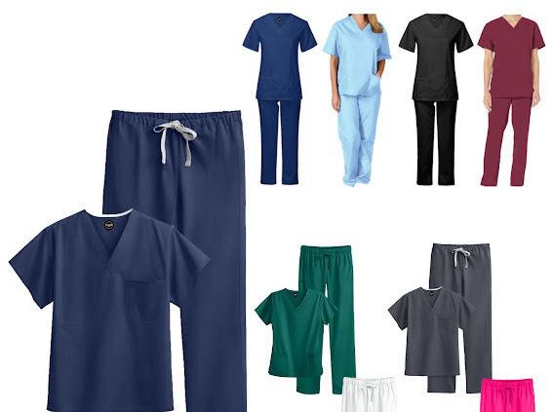 Medical Nursing Scrub Set NATURAL UNIFORMS Men Women Unisex - Etsy
