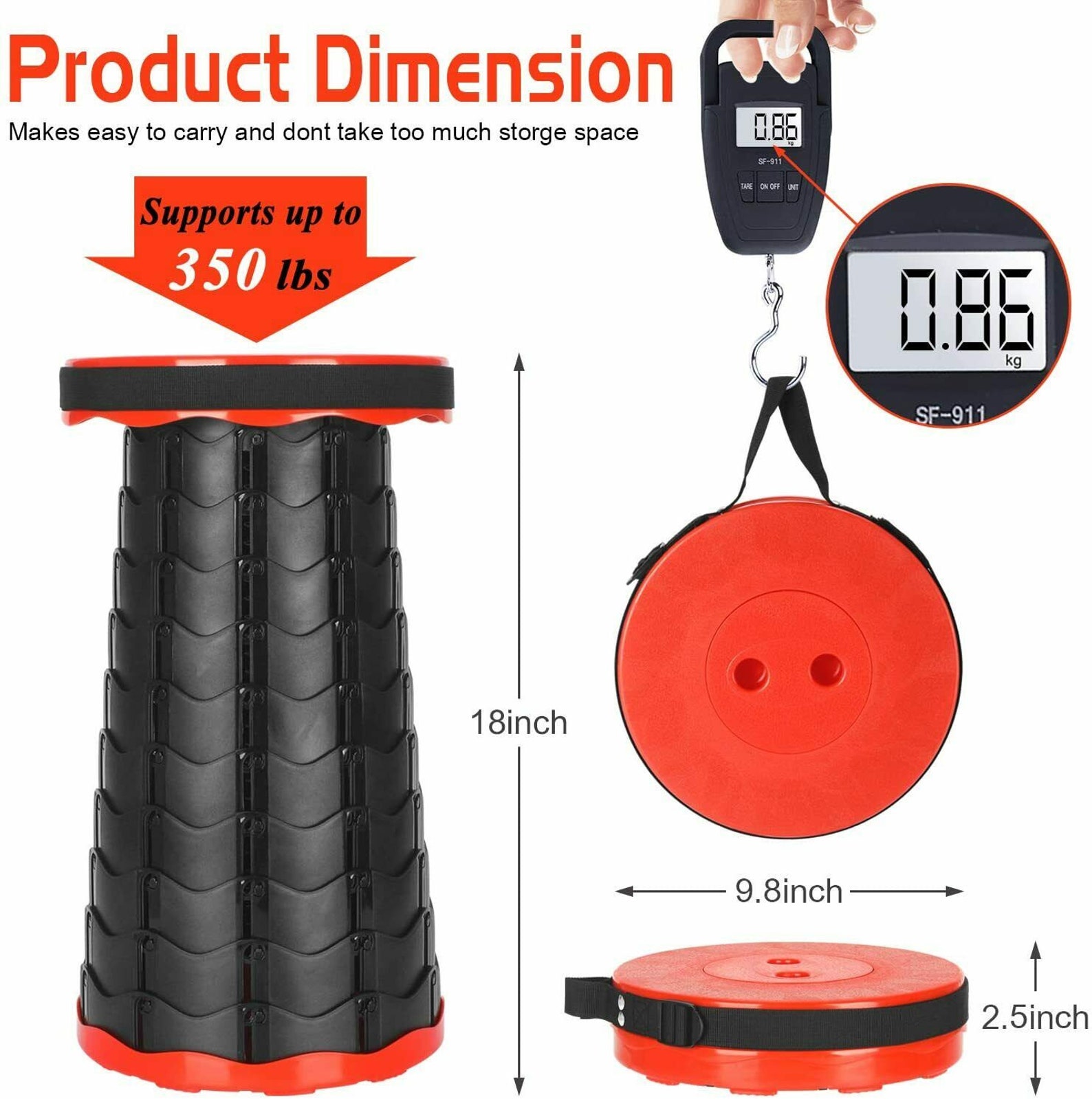 Portable Telescopic Stool Folding Camping Hiking Chair - Etsy