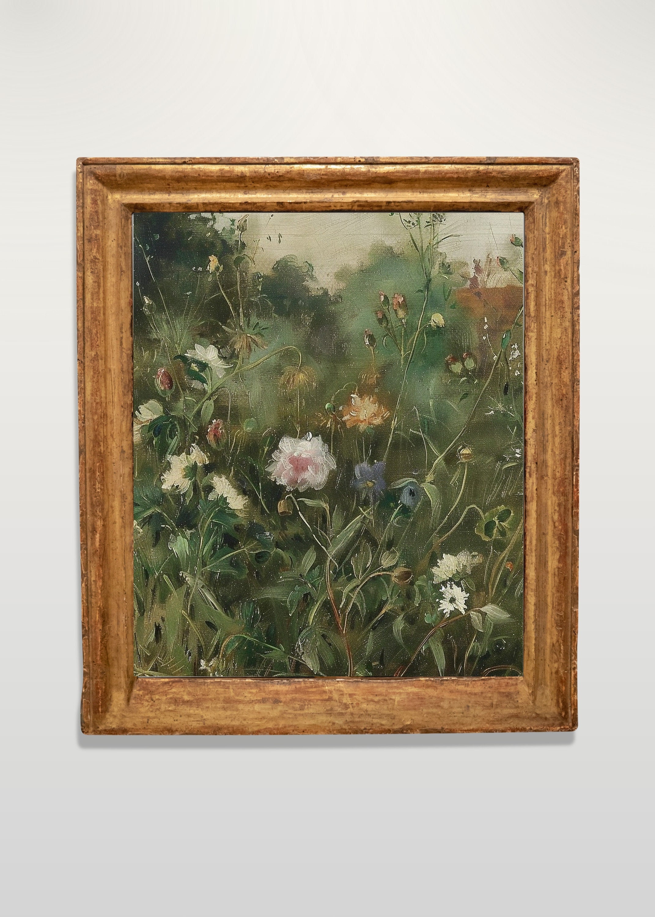 Printable Claude Monet-inspired Calming Wildflower Painting Vintage ...