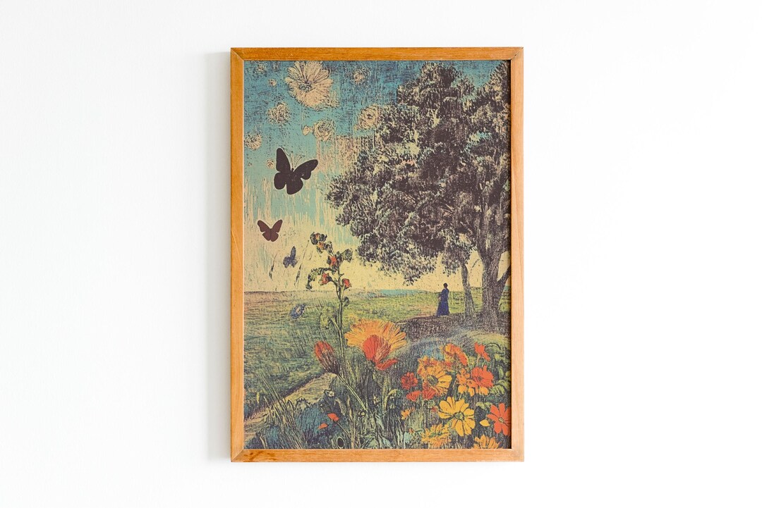 Printable *gustav Dore Inspired Vintage Botanical Butterfly Print ...