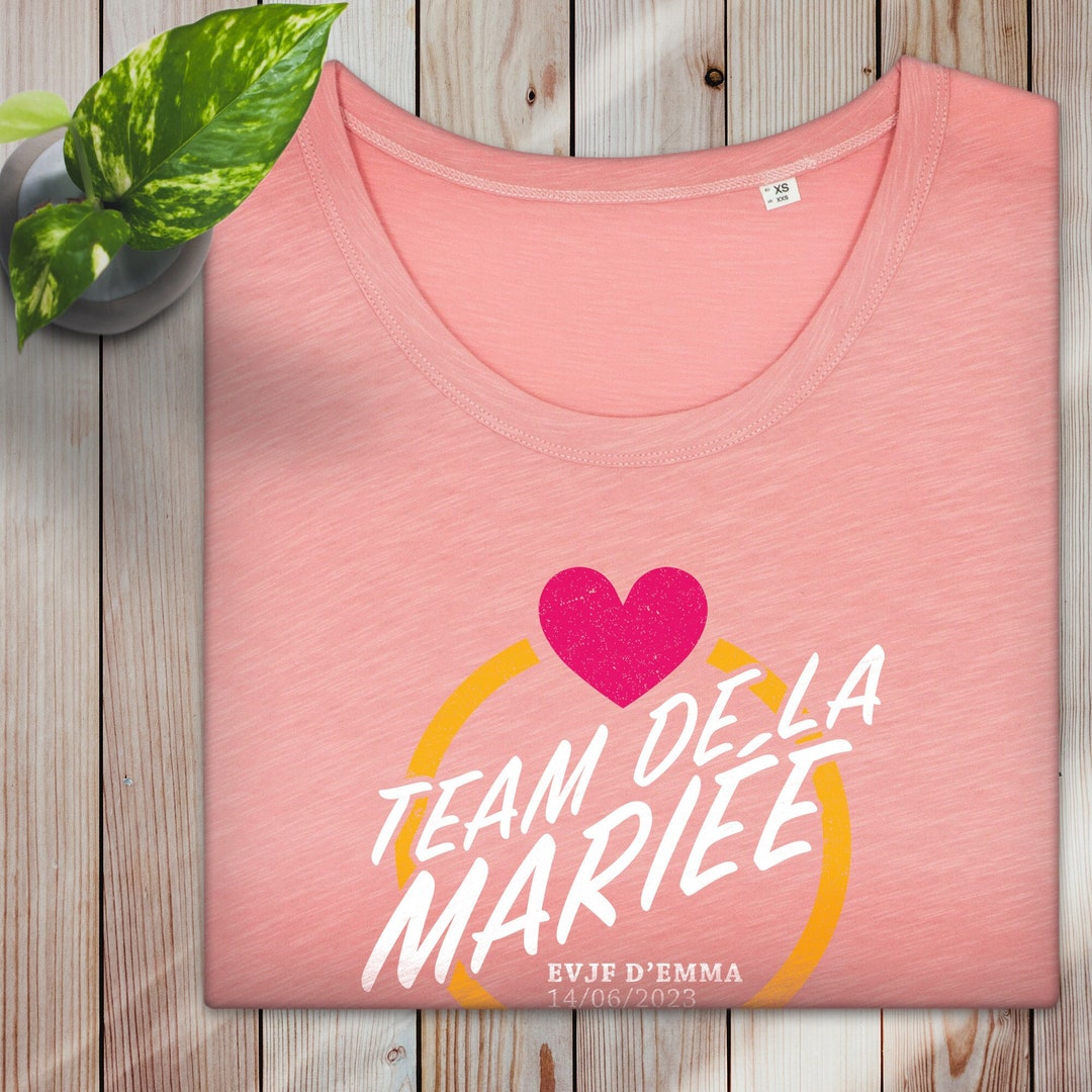 Wedding Evjf T-shirt With Date for Team Bride EVJF Team of - Etsy