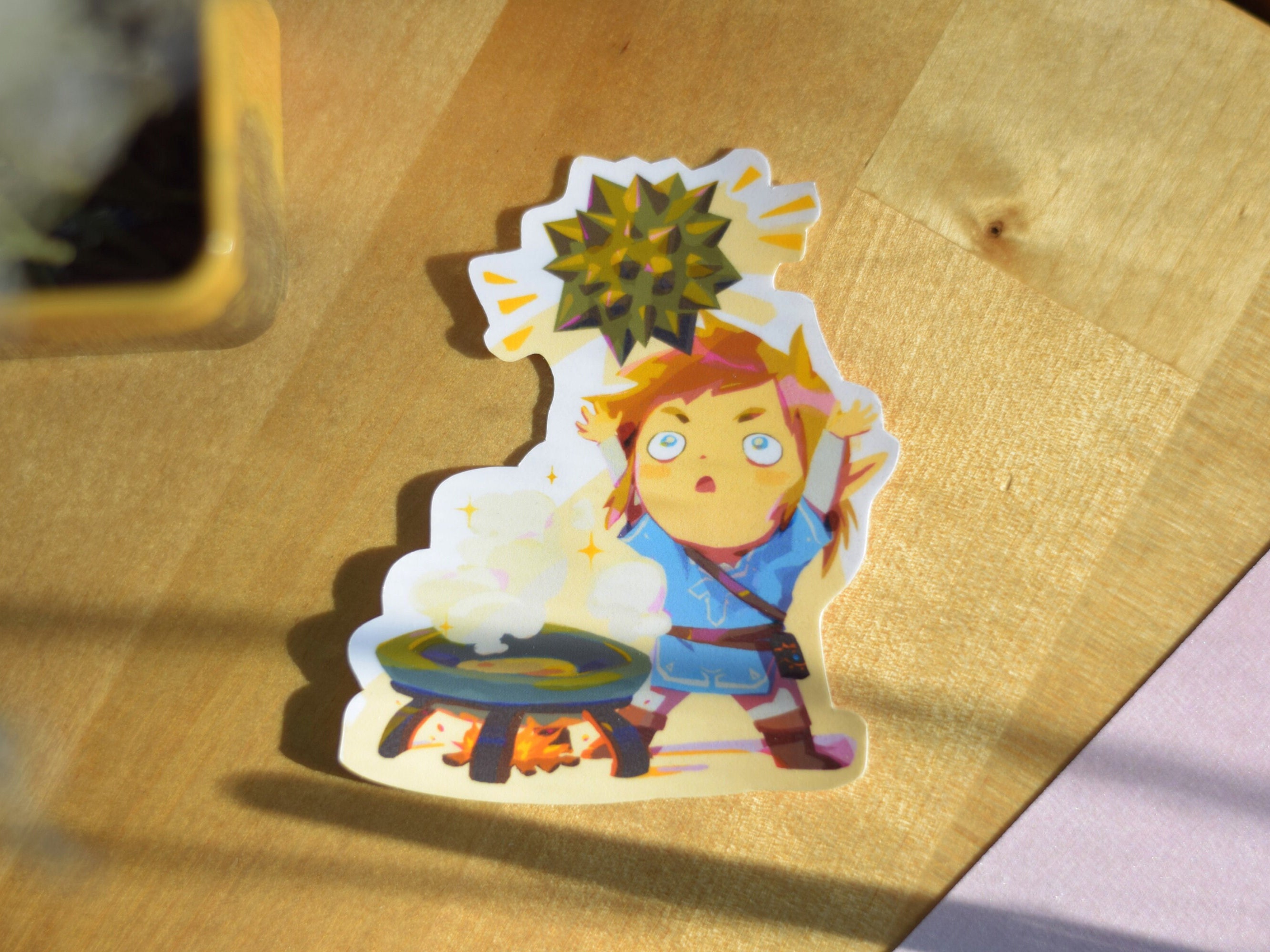 Botw Link Cooking Sticker Waterproof Glossy Sticker - Etsy