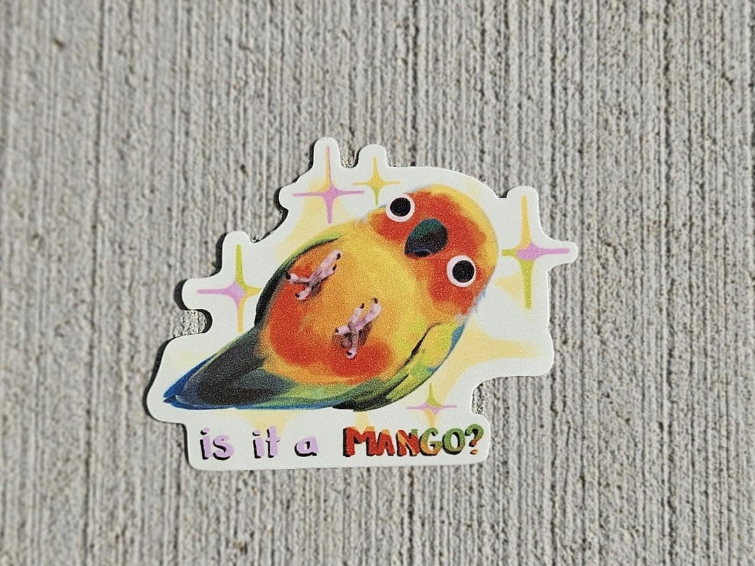 Mango Conure Sticker || Waterproof Matte Sticker || Sun Conure || Bird ...