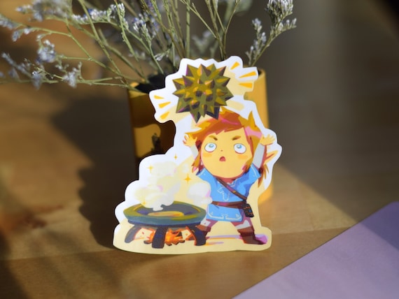 Botw Link Cooking Sticker Waterproof Glossy Sticker | Etsy