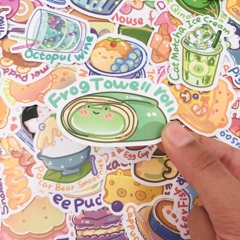 Cute Food Stickers Kawaii Korean Food Stickers Kawaii - Etsy