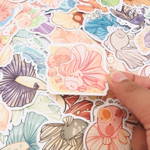 Cute Fish Stickers, Kawaii Sticker Grab Bag, Mystery Sticker Grab Bag ...