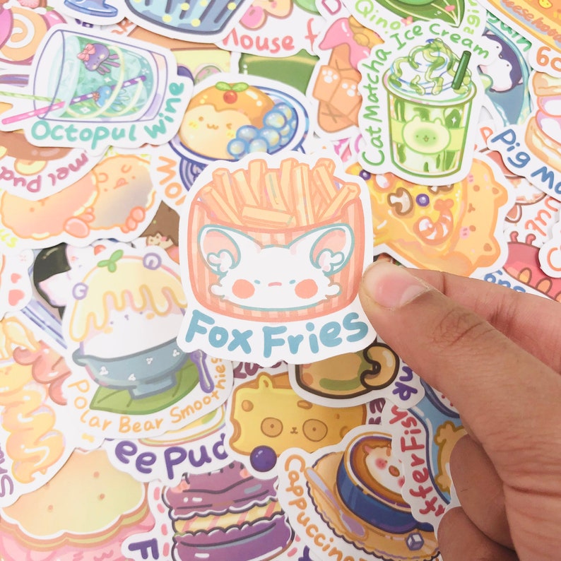 Cute Food Stickers Kawaii Korean Food Stickers Kawaii - Etsy