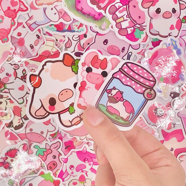 Strawberry Cow - Etsy