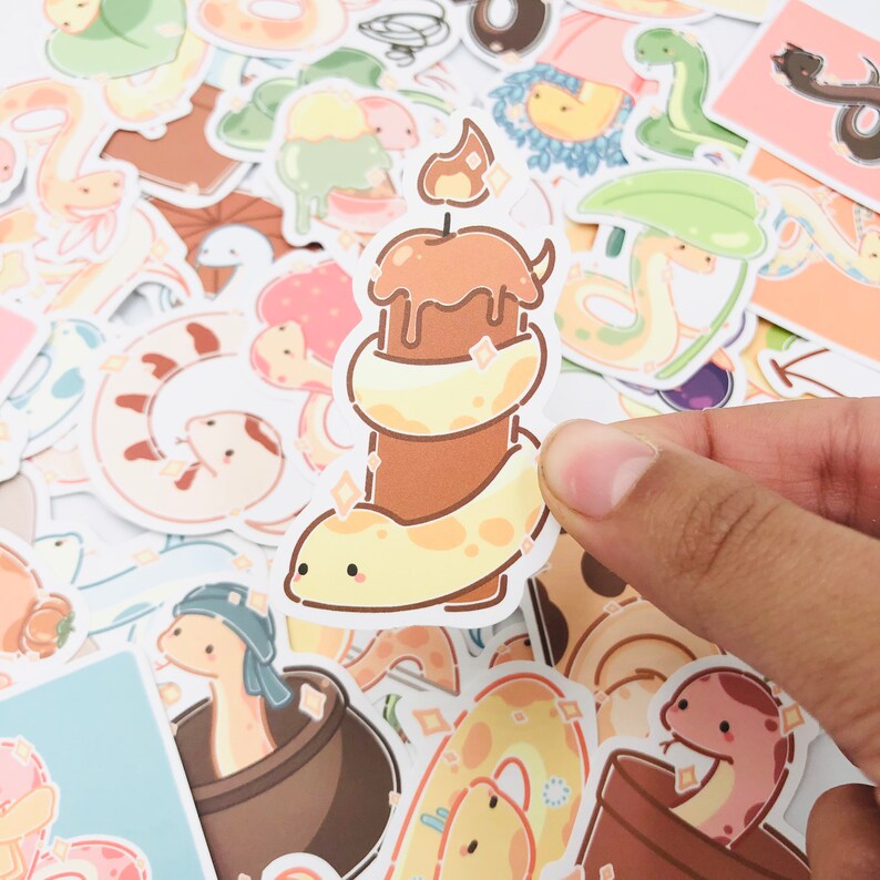 Cute Snake Stickers Grab Bag Kawaii Sticker Grab Bag Mystery - Etsy